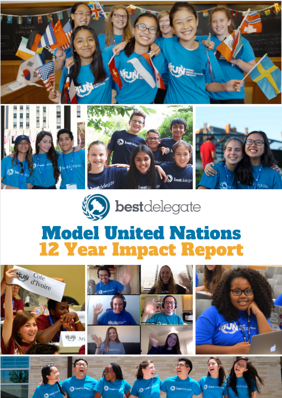 Download the Best Delegate Model United Nations 10-Year Impact Report!